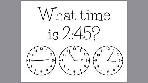 What time is it? Telling Time Digital Interactive Activity / Task Card