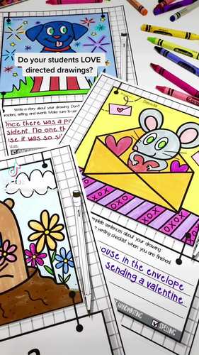 Sunny Lamb Directed Drawing Automatic Slide Show | ELA Writing Pages