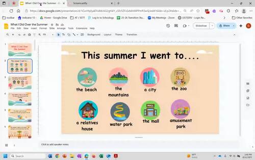 What I Did Over the Summer - BUNDLE slides with differentiated writing ...
