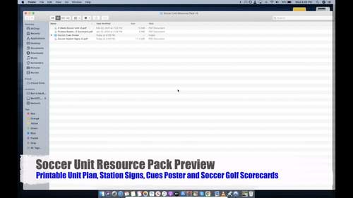 Soccer Unit Plan Resource Pack - Station Signs, Unit Plan and Cues ...