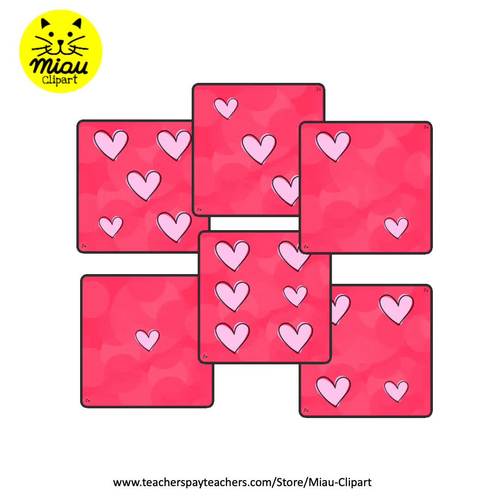 Valentines Day Heart Dice Clip Art - Basic Operations - GIFs and PNG