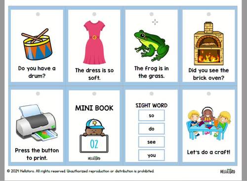 Blue Series Mini Books – Consonant Blend Phonics Flip Books by Hellotoro