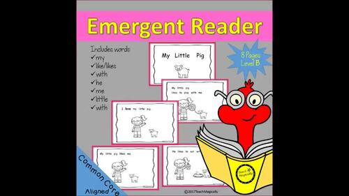 Sight Word Emergent Reader Kindergarten Reading Comprehension My Little Pig