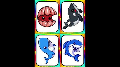 Sea Animals Movement Cards for Summer Brain Breaks with Ocean Vocabulary