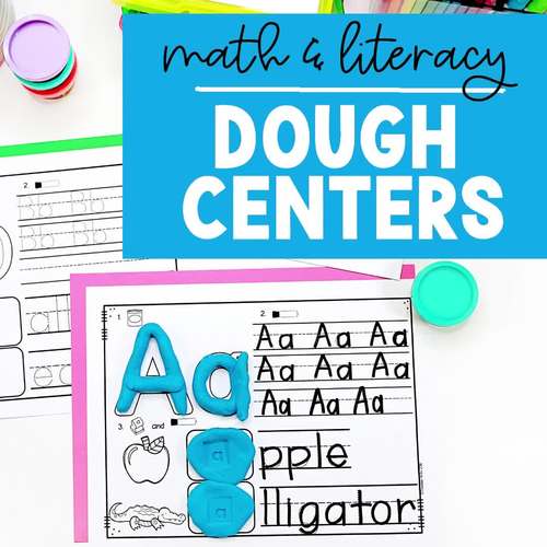 Play Dough Mats Fine Motor Center Letters, Numbers, and More Activities