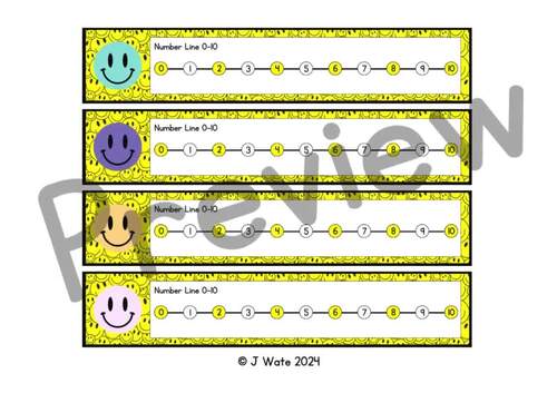 Number Line 0 to 20 Printable Desk Tags | Fun Emoji Math Labels ...