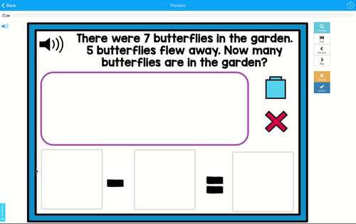 Subtraction Story Problems Subtraction within 10 Math Center and Boom Cards
