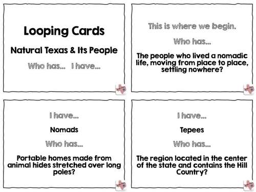 Texas History - Looping Cards - Natural Texas & Its People - Regions of ...