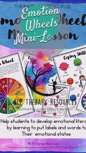 Emotion Feelings Wheels Lesson Craft - Social Emotional Learning