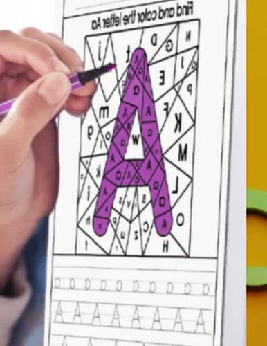 Alphabet Handwriting - Alphabet Letter Recognition Colouring Game
