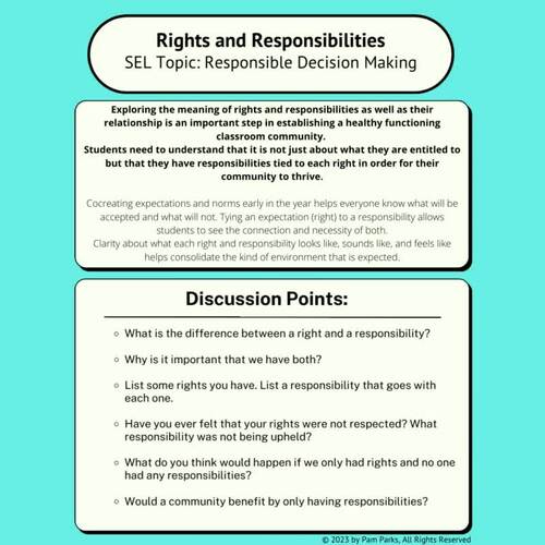 I Have the Right and the Responsibility by SELspace | TPT
