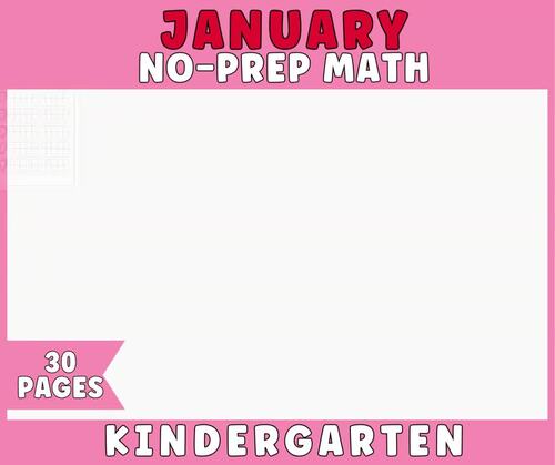 Valentine’s Day Math Worksheets for Kindergarten | No Prep February Math