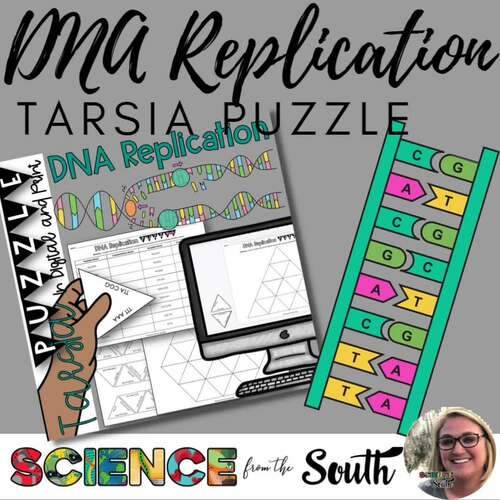 DNA Replication Tarsia Puzzle Printable & Digital Base Pairing Rules ...