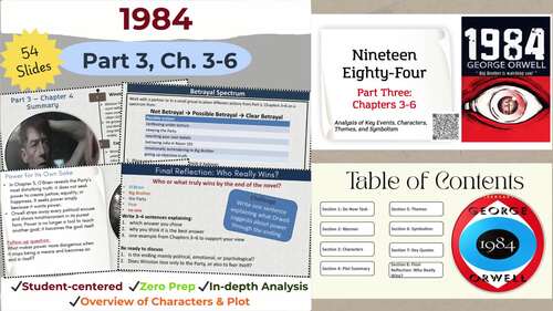 1984 by George Orwell PPT – Part 3 Chapters 3-6 | Lesson Slides ...