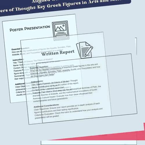 HSS 6.4.8: Key Greek Figures in Arts & Sciences PBL Choice Board