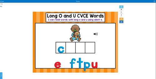 Long O and U Silent E CVCE Words Phonics Boom Cards Digital Task Cards