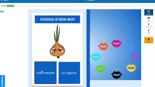 Les légumes | French Vegetable Vocabulary Digital Boom Cards SET 2