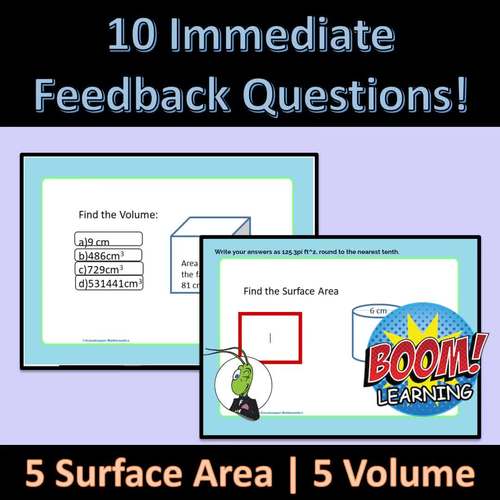 Surface Area and Volume Prisms | Cylinders Geometry Boom Digital Task Cards