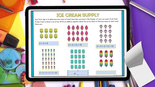 2nd Grade Math PBL - Ice Cream Truck Project Based Learning by MagiCore