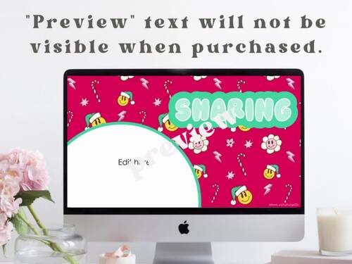 Retro Christmas Slide Templates with Timers Editable by Bloom With ...