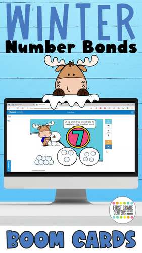 Winter Boom Cards Math Comparing Numbers Addition Teen Numbers Decomposing