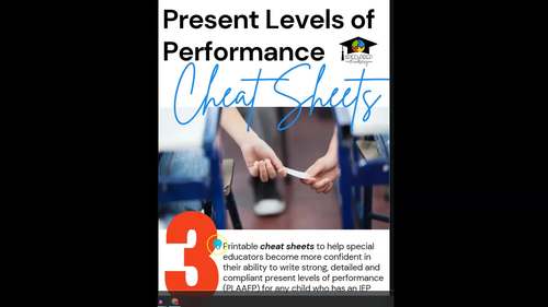 Present Levels of Performance Cheat Sheets | TpT