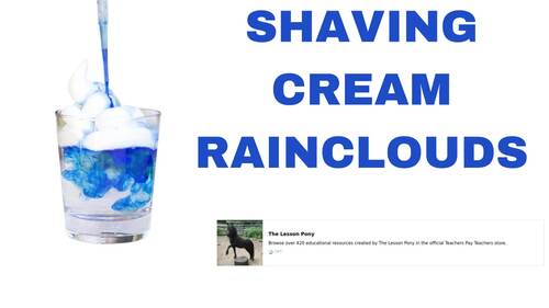Weather Cloud Field Guide and Shaving Cream Rain Lab Middle School Science