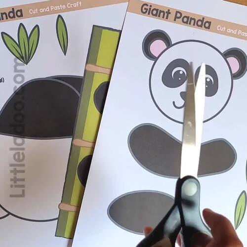 Giant Panda Cut and Paste Craft for Kids by Little Ladoo | TPT