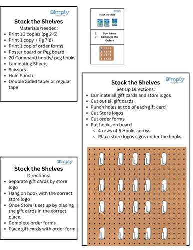 Stock the Store Wall: Life Skills Work Task by Simply Supportive
