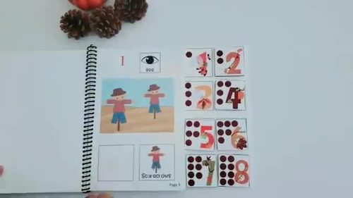 Fall counting numbers an adapted and interactive book for autism PRINTABLE