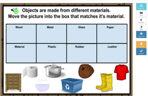 MATERIALS,OBJECTS AND EVERYDAY STRUCTURES: BOOM CARD DIGITAL TASK ...