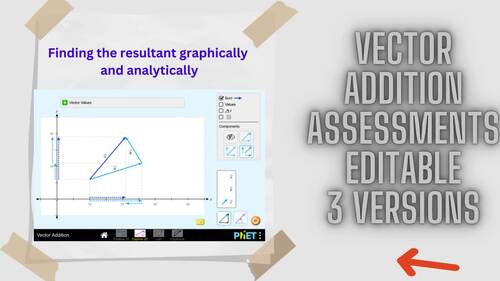 Vector Addition - Finding resultant- Editable Physics assessments - 3 ...