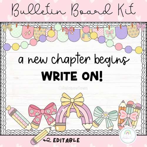 Pastel Back To School Bulletin Board Kit Christian Classroom August ...