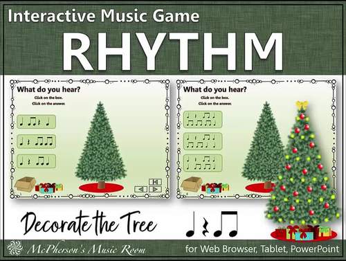 Christmas Music | Eighth Notes Interactive Rhythm Game {Decorate the Tree}