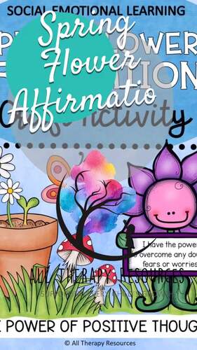 SPRING COUNSELING ACTIVITY - Positive Affirmations Spring Flower Craft