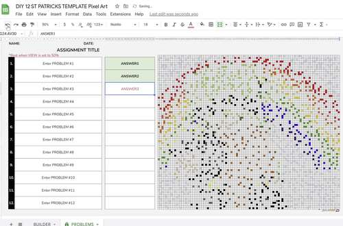 DIY Digital Resource Pixel Art Template EDITABLE | St. Patrick's Day ...