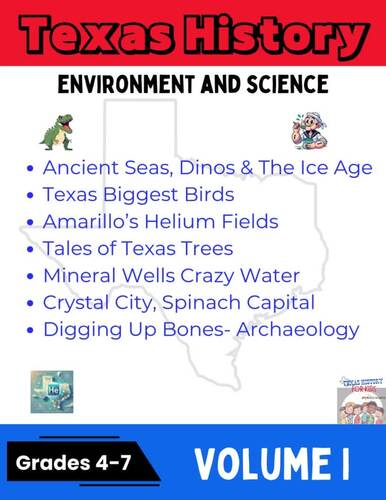Texas History Environment & Science Reading Passages & Activities
