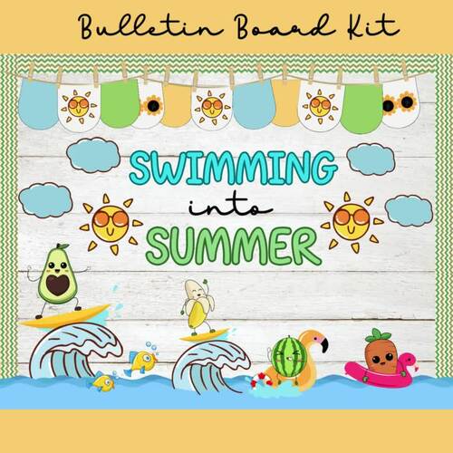 Summer Bulletin Board Kit, Swimming into Summer Bulletin Boardt by ...
