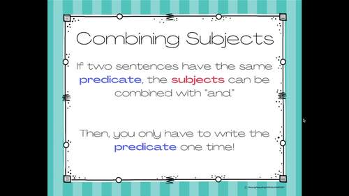 Combining Sentences | Mini Lesson | Google Classroom | Worksheets