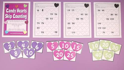 Candy Hearts Skip Counting Activity by Have Fun Teaching | TPT