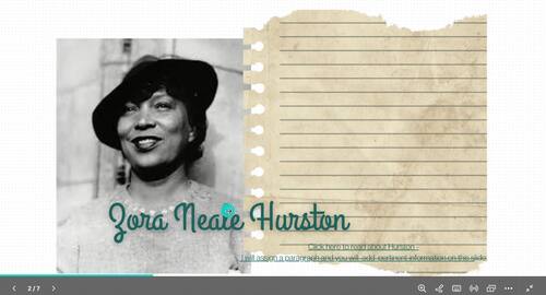 Zora Neale Hurston "How it Feels to be Colored Me" Slideshow Analysis ...