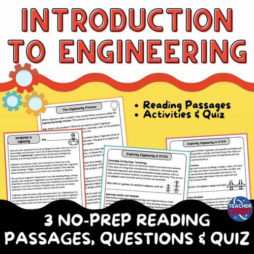 Introduction to Engineering Reading Passages Careers Back to School ...