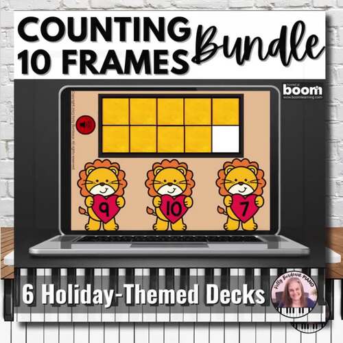 Counting to 10 with Ten Frames BOOM™ Cards BUNDLE - 10 Holidays ...