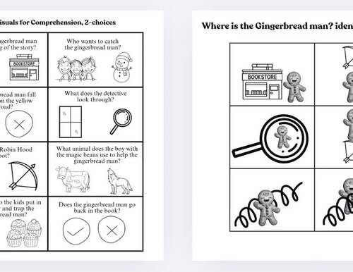 How to Catch a Gingerbread Man Book Companion | Winter Speech Therapy ...