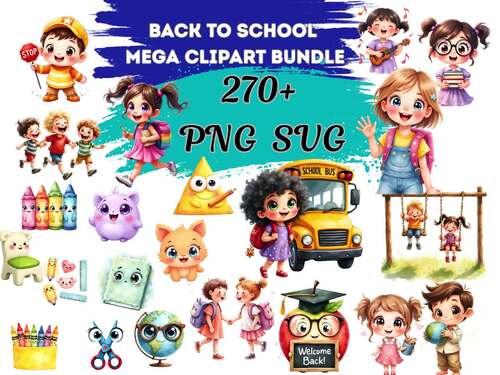 School Clipart Mega Pack by Fun Kid's Education | TPT