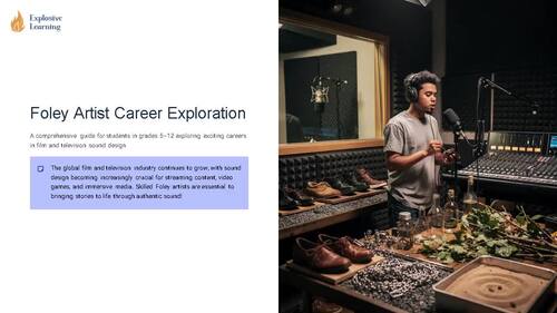 Foley Artist Career Exploration | Comprehensive Guide PowerPoint Lesson