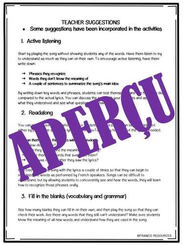 French music activities | Musique française | francophone vol. 4