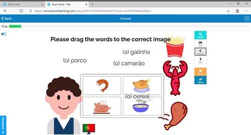 Food and Drinks Portuguese BOOM Cards™ | Food and Drinks BOOM Cards ...