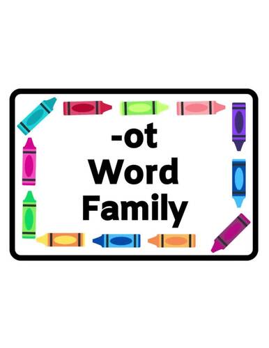 Short O Word Family Card Game - Short Vowel Word Families Phonics Game
