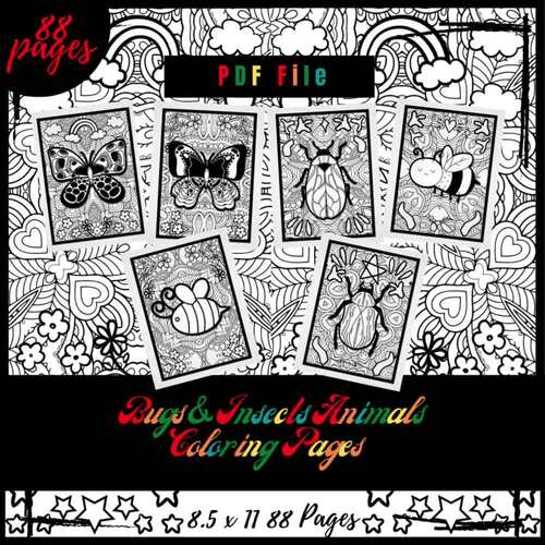 Bundle 88 Bugs & Insects Mindfulness Mandala Animals, Mindfulness ...